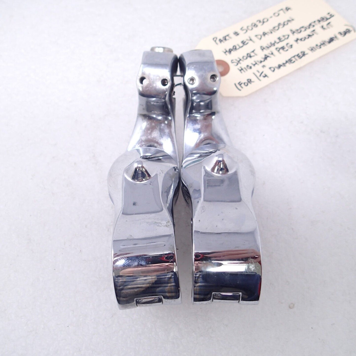 AFTERMARKET HARLEY DAVIDSON SHORT ANGLED ADJUSTABLE HIGHWAY PEG MOUNTS ...
