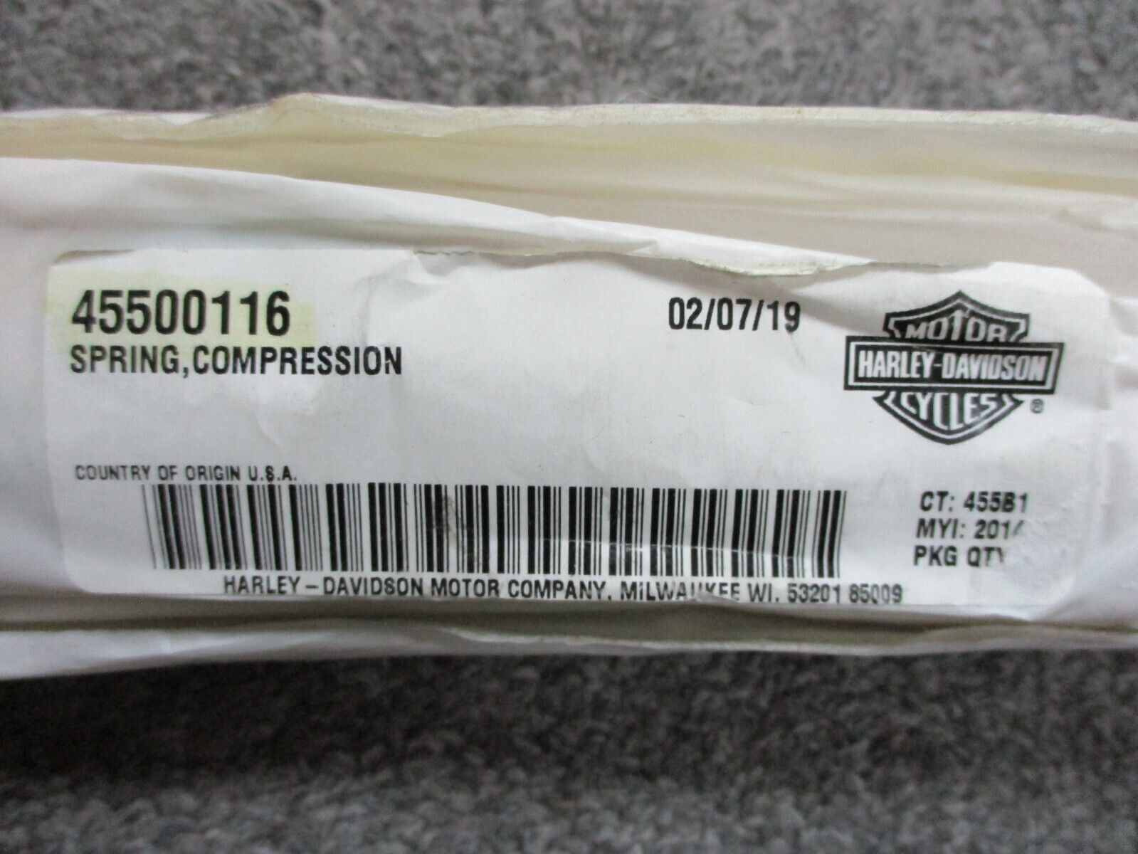 Harley Davidson OEM FLHT/FLHX/FLHR Compression Fork Springs 45500116 ...