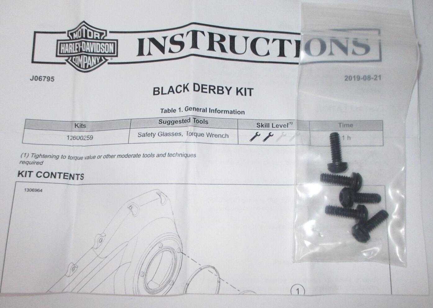 Harley-Davidson Black Derby Kit 12600259 – Precision Frameworx