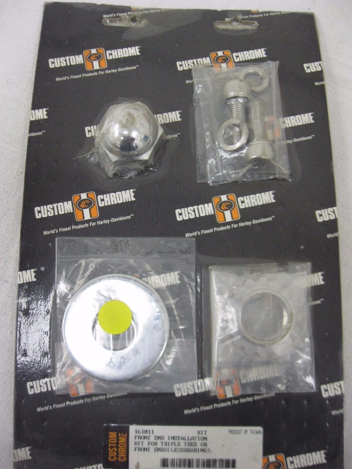 CUSTOM CHROME 161011 HARLEY TRIPLE TREE HARDWARE KIT LESS BEARINGS ...